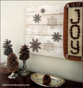 Winter Slat Board Vignette | Joy...My 2013 Word - An Extraordinary Day