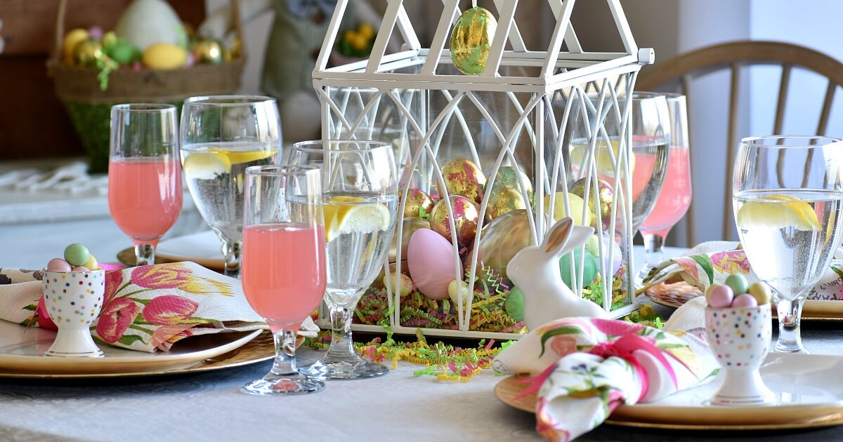 How To Make A Meaningful And Pretty Gold Pastel Easter Table - An ...